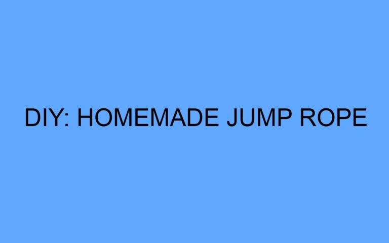 DIY: Homemade Jump Rope